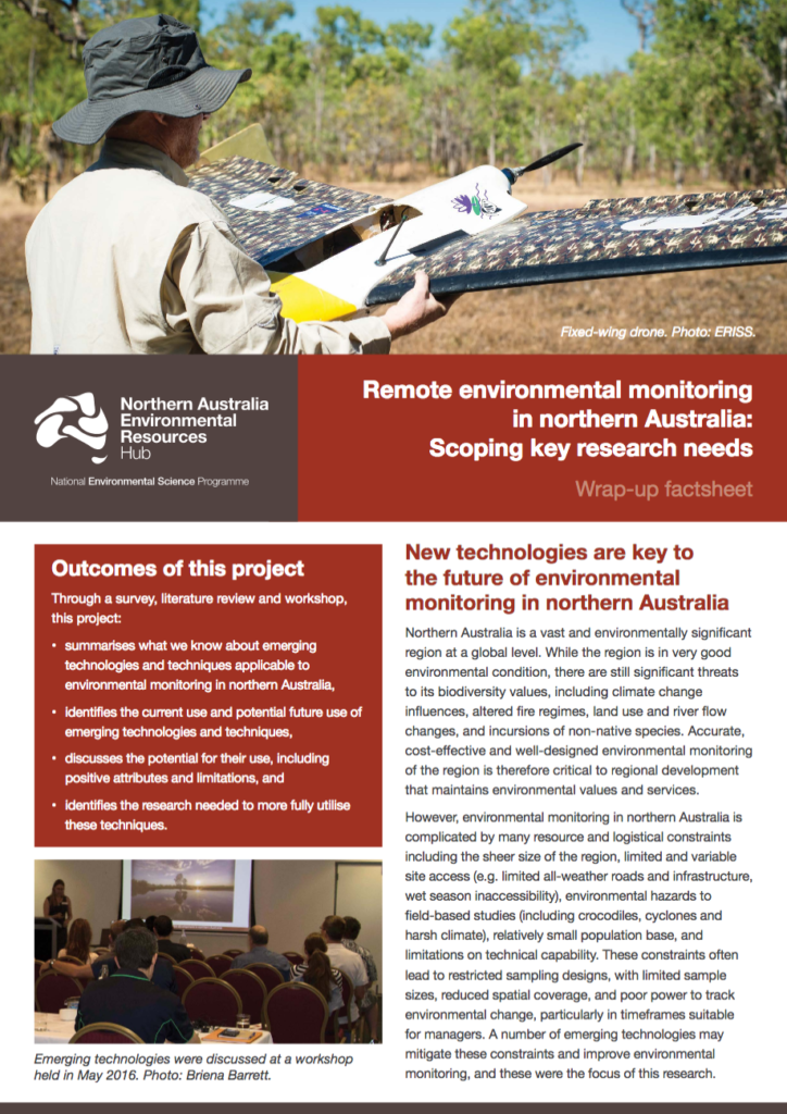 Remote environmental monitoring in northern Australia: Scoping key ...