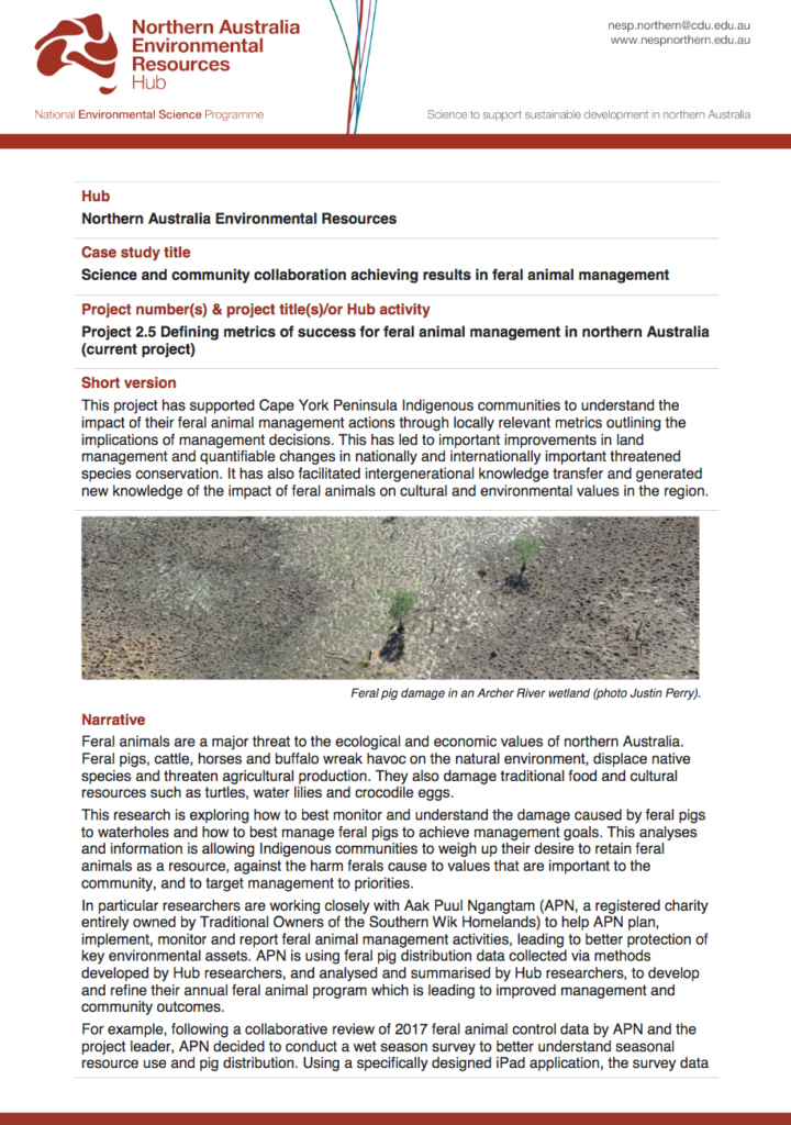 Science and community collaboration (impact story) - NESP Resilient ...