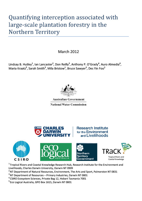 Quantifying interception associated with large-scale plantation ...