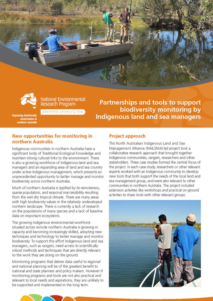 Partnerships and tools to support biodiversity monitoring by Indigenous ...