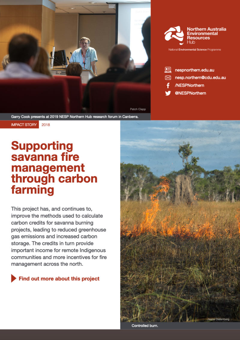 Savanna carbon sequestration method - NESP Resilient Landscapes Hub