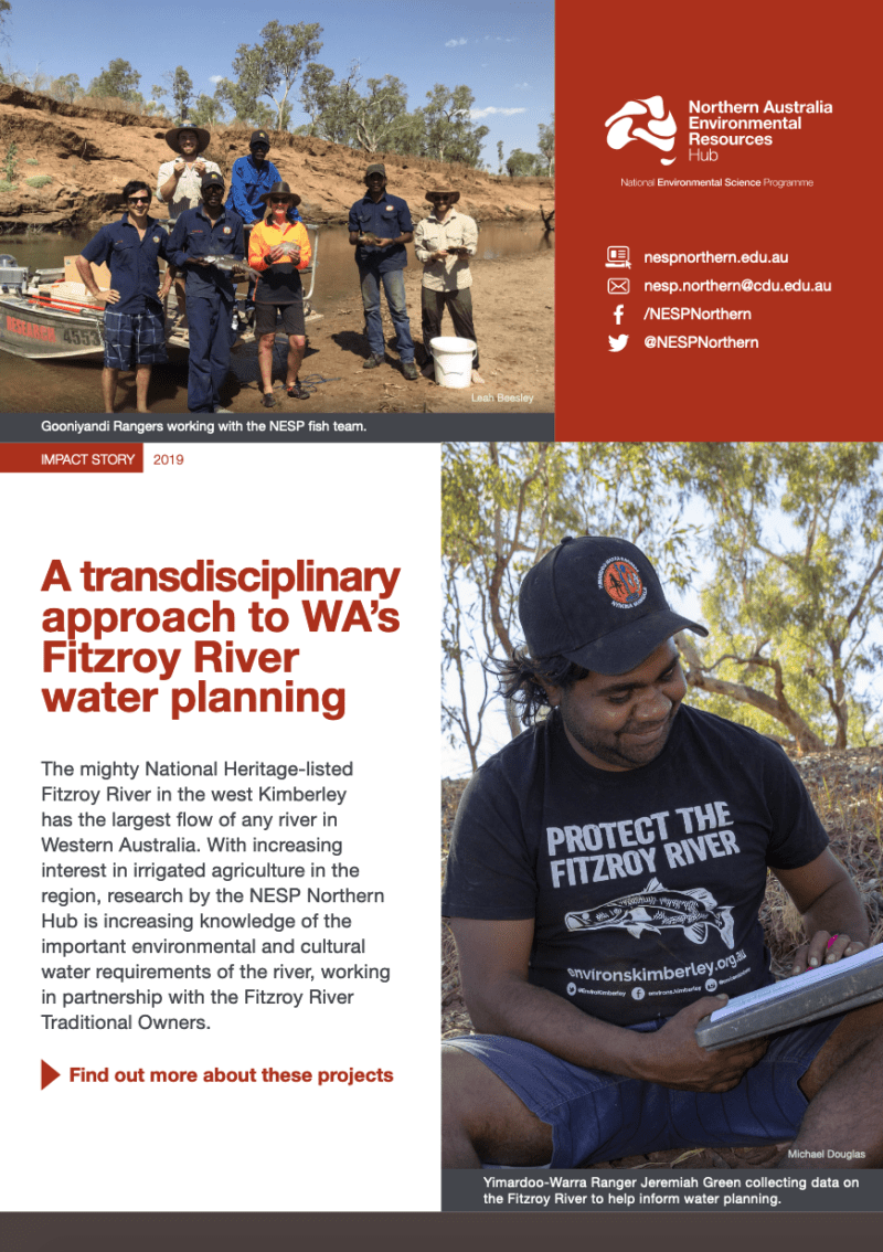 Environmental water needs for the Fitzroy River