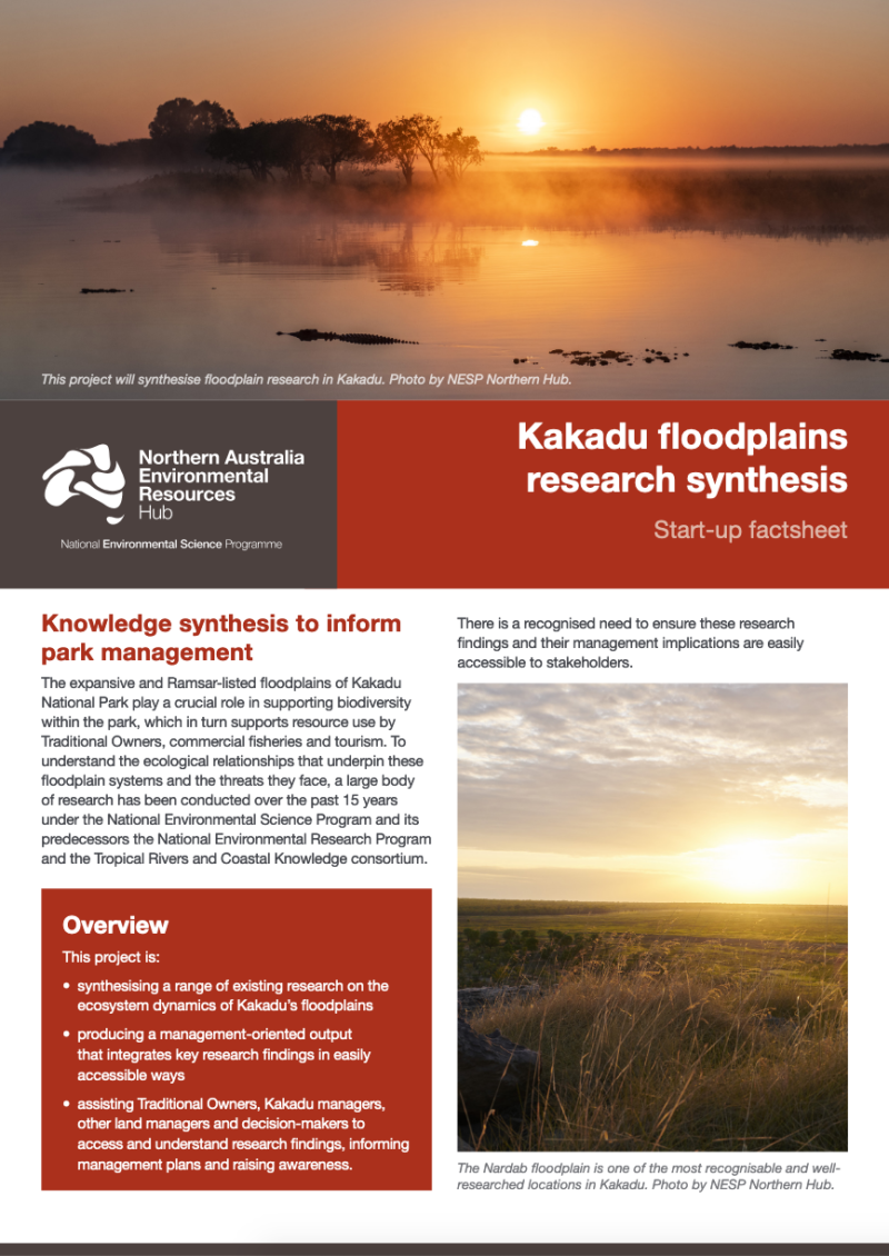Kakadu National Park projects - Northern Australia Research