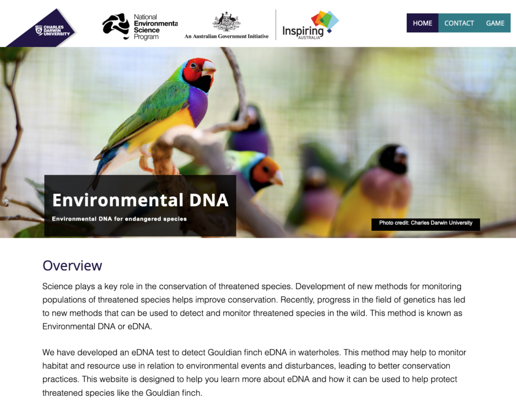 New web game teaches kids about environmental DNA - NESP Resilient ...