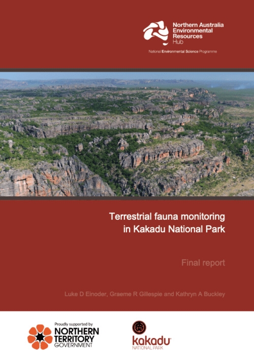 Monitoring terrestrial animals in Kakadu - NESP Resilient Landscapes Hub