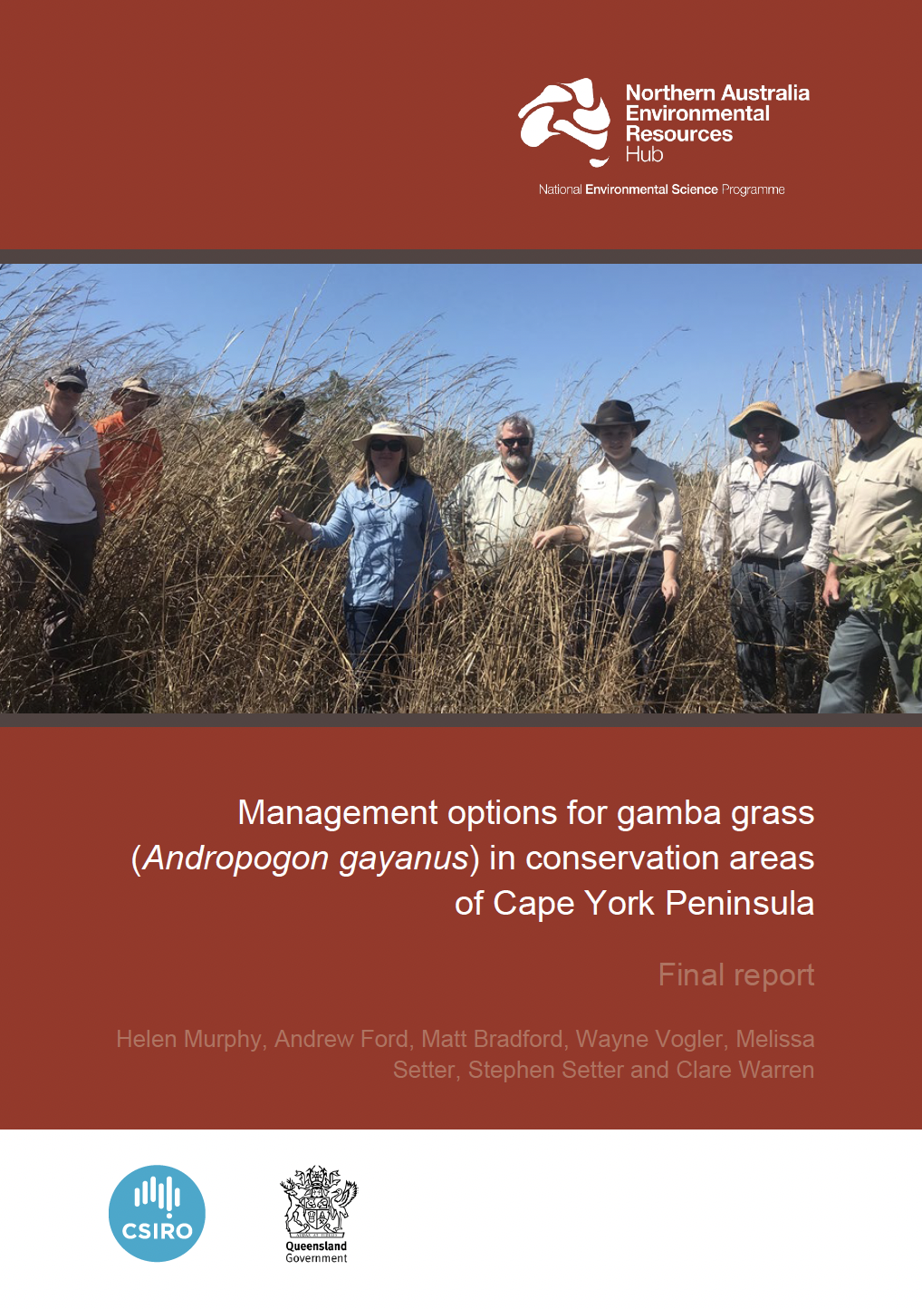 Management options for gamba grass (Andropogon gayanus) in conservation ...