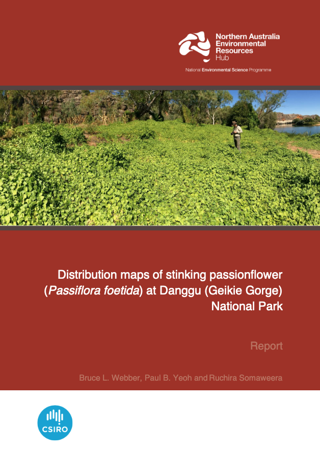 Distribution maps of stinking passionflower at Danggu (Geikie Gorge ...